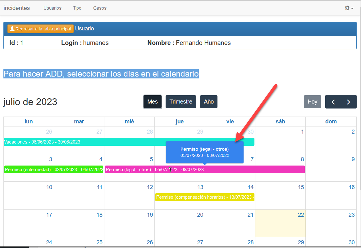 Guide 64 – Using the “FullCalendar” library