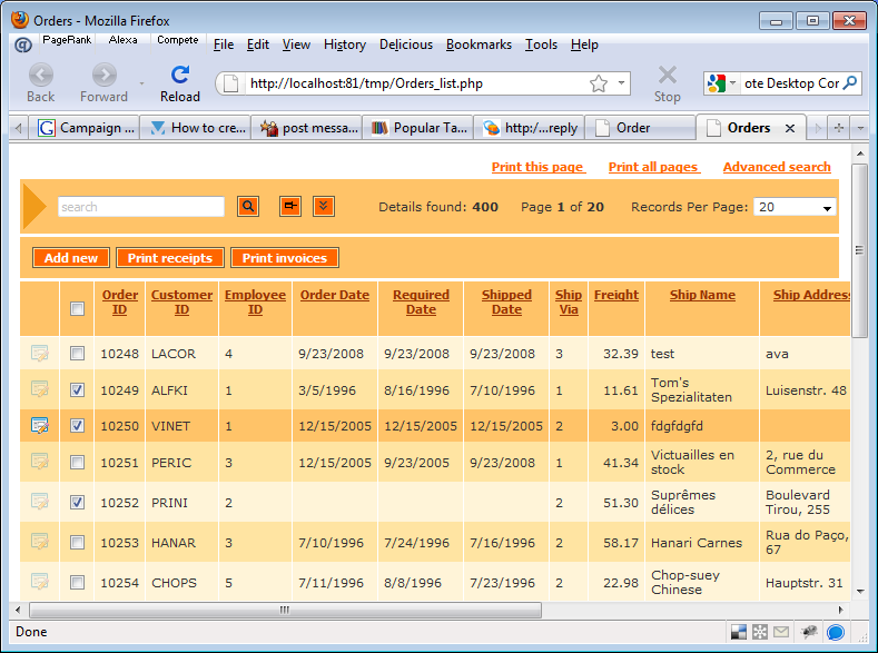 How to create multiple print pages based on the same data